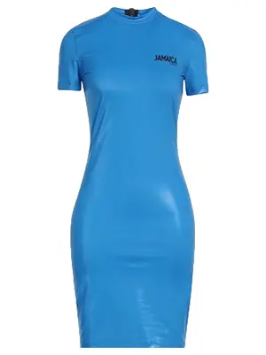 Dsquared2 DSQUARED2 Solid Mini Bodycon Dress With Logo Blue