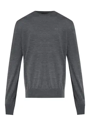 Dsquared2 Logo-embroidered Jumper - Grey