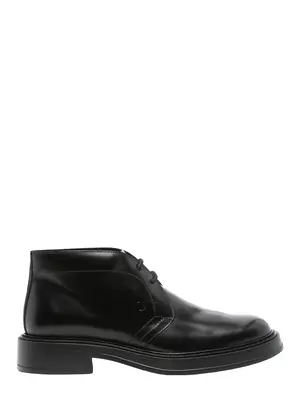 TOD'S Tod's Leather Desert Boots Black