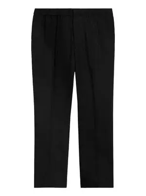 AMI Elasticated-Waist Wool Trousers