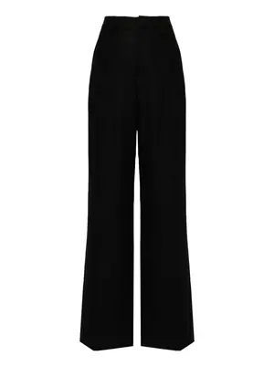 Brunello Cucinelli Monili-detail Wide-leg Trousers - Black