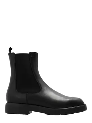 Emporio Armani Leather Chelsea Boots - Black