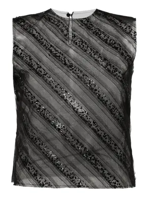 VIKTOR & ROLF Viktor & Rolf Sequined Tulle Tank Top