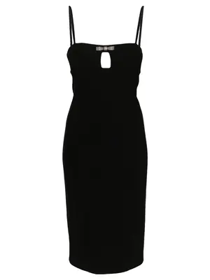 Blumarine Bow-embellished Midi Dress - Black
