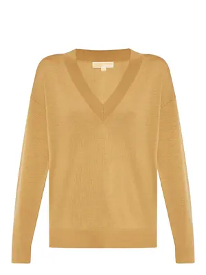 Michael Kors Buttoned Cuffs V-neck Jumper - Neutrals