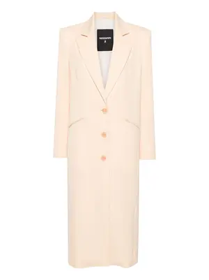 Patrizia Pepe Single-breasted Twill Coat - Neutrals