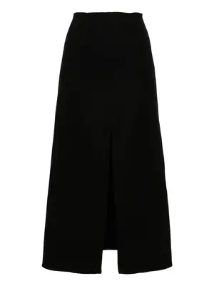 Ermanno Scervino Felted A-line Midi Skirt - Black