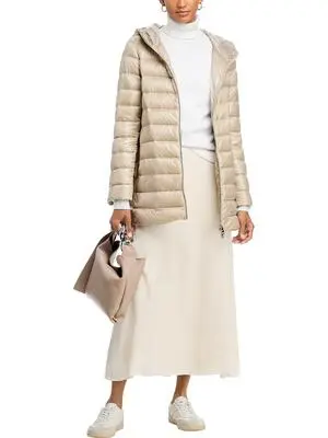 Herno Quilted A-Line Hooded Coat Chantilly