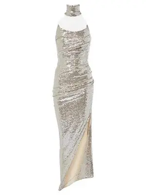 Maticevski Exhilarate Sequined Gown - Silver