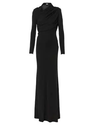 FFORME Joy Pleated Jersey Maxi Dress - Black
