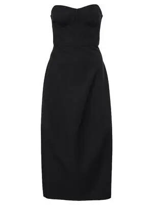 FFORME Jett Cotton And Wool Corset Dress - Black