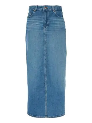 Ag High-rise Denim Midi Skirt - Blue
