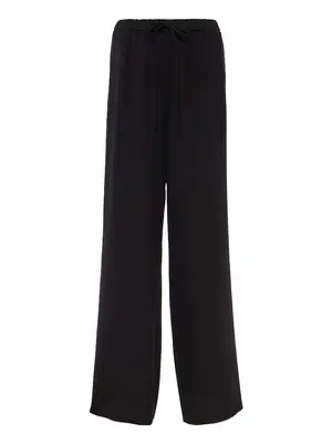 Valentino Garavani Cady Couture Wide-leg Pants - Black