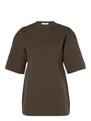 FFORME Dwyn Wool And Cotton-blend T-shirt - Brown