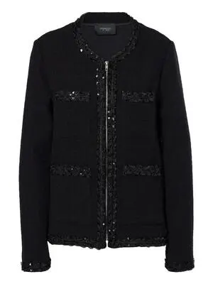 GIAMBATTISTA VALLI Giambattista Valli Sequined Wool-Blend Jacket