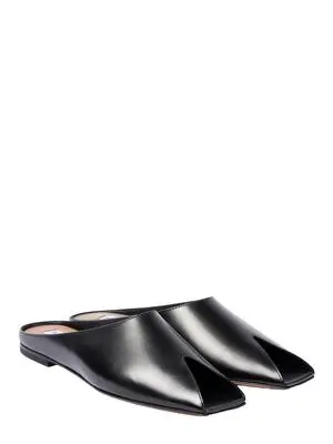 Alaïa Spike Leather Mules - Black