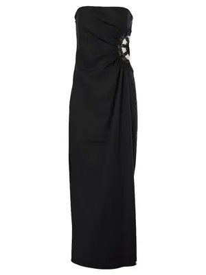 Sir The Label Dorian Embroidered Maxi Dress - Black