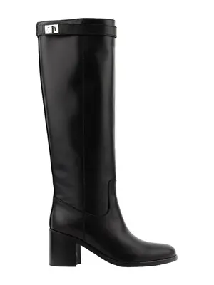 PAUL WARMER 65mm Knee-high Boots - Black