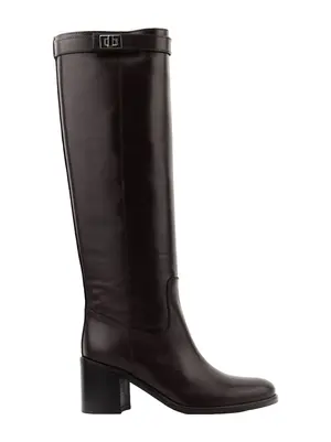 PAUL WARMER 65mm Almond-toe Boots - Brown