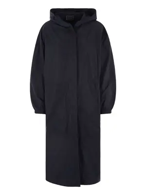 10 CORSO COMO Hooded Wind-resistant Coat - Blue
