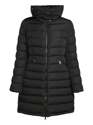 Moncler Flammette Long Down Jacket - Black