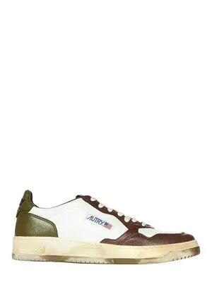 AUTRY Sup Vint Low Leather Sneakers - Brown