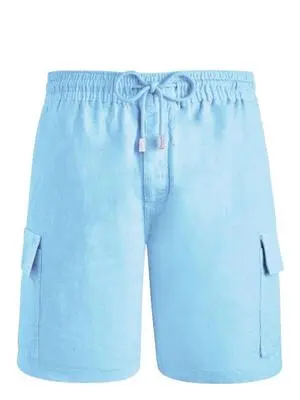 Vilebrequin Linen Cargo Swim Trunks - Blue