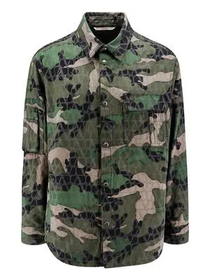 Valentino Garavani Cotton Camouflage Jacket - Green