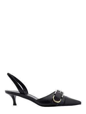 Givenchy Voyou Leather Slingback - Black