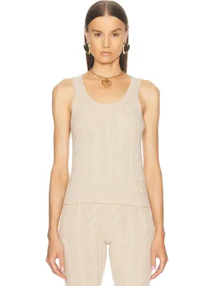 Blumarine Knit Tank Top - Croissant