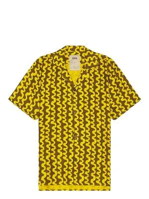 Oas Twine Cuba Linen Shirt - Yellow