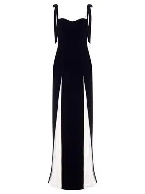 MARMAR HALIM Silk Crepe-chiffon Gown - Black