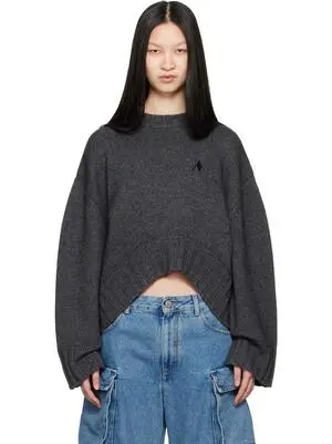 Attico The Attico Embroidered Knit Sweater 084 Grey
