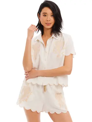 Allison Rowen Top - White