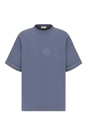Dior X Stone Island Oversized Fit T-shirt - Blue