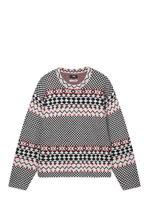 StÜssy Jacquard Knit Crewneck - Black