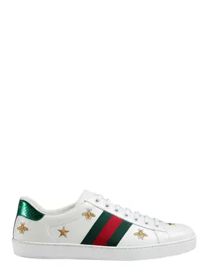 Gucci Ace Embroidered Sneakers - White