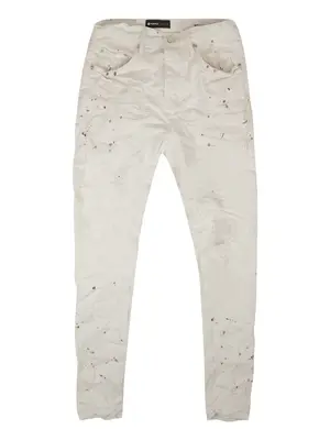 PURPLE BRAND Paint Blowout Denim Pants - White