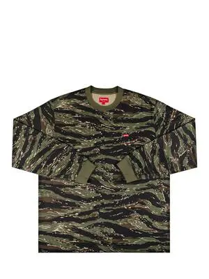 Supreme Small Box Long-sleeve Tee In Tigerstripe Camo - Green