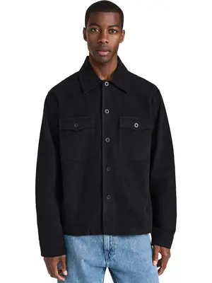 Our Legacy Evening Coach Jacket - Black Brushed Cotton