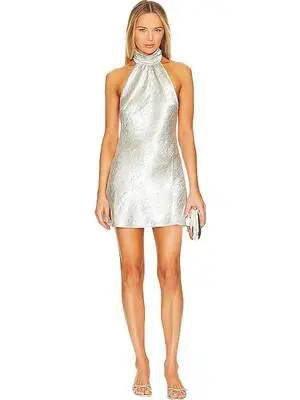 LOVERS AND FRIENDS Hayes Mini Dress - Metallic Silver