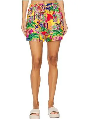 LOVERS AND FRIENDS Printed Linen Shorts - Orange
