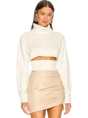 Nbd Winston Cropped Turtleneck Sweater - Ivory