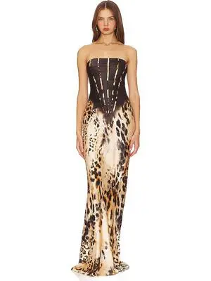 Retrofete Shayna Strapless Maxi Dress - Neutral