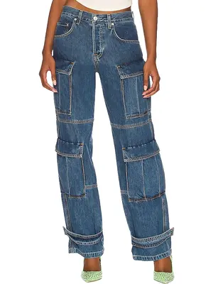 GRLFRND GRLFRND Lex Cargo Jeans Blue