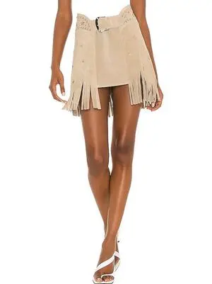 UNDERSTATED LEATHER X Revolve Paris Texas Full Skirt - Beige