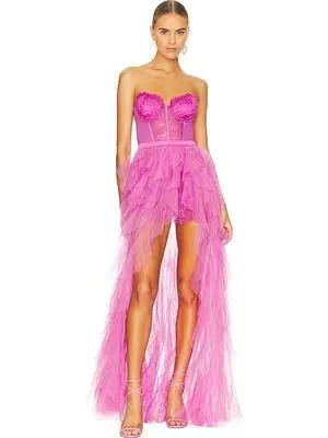 For Love & Lemons X Revolve Bustier Gown - Fuchsia