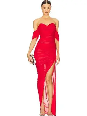 NOOKIE Dita Mesh Gown - Red