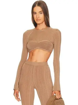 MICHAEL COSTELLO X Revolve Kadri Top - Brown