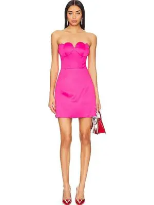 Line & Dot Queens Of Hearts Mini Dress - Fuchsia